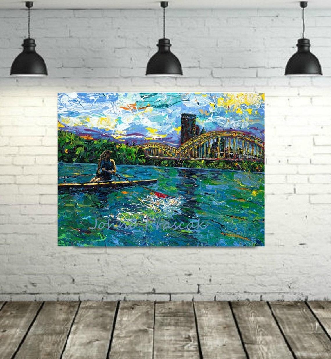 Water Sports Rowing Art River Art on the Water Pittsburgh - Etsy