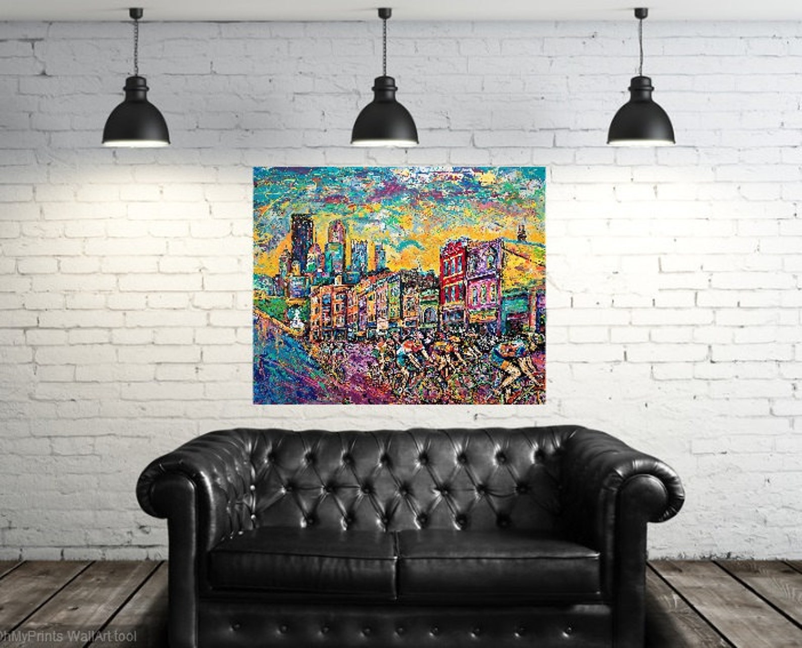 Bike Race Art, Cycling Art, Bicycle Wall Art, Pittsburgh, Kitchen Art ...