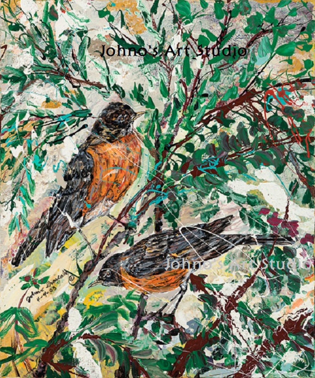 Robins, Red Robin, American Robin Wall Art, Bird Print, Bird Wall Art ...