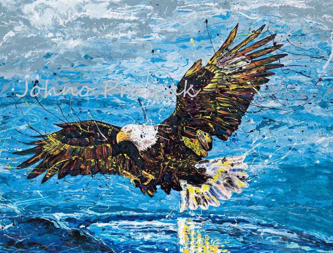 Bald Eagle Art, Bald Eagle Print, Wild Bird Art, Bird Print, Modern ...