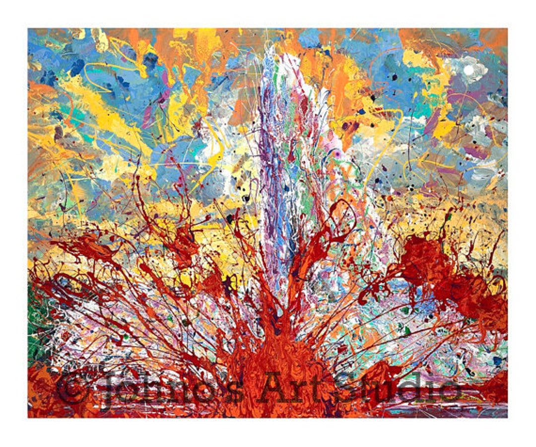 Abstract Art, Modern Wall Art, MELTING POT, Print by Johno Prascak ...