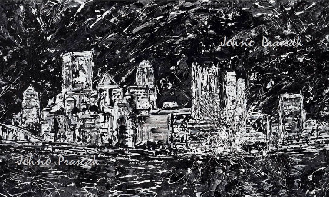 Pittsburgh Art, Pittsburgh Skyline, Abstract Art, Black and White Art ...