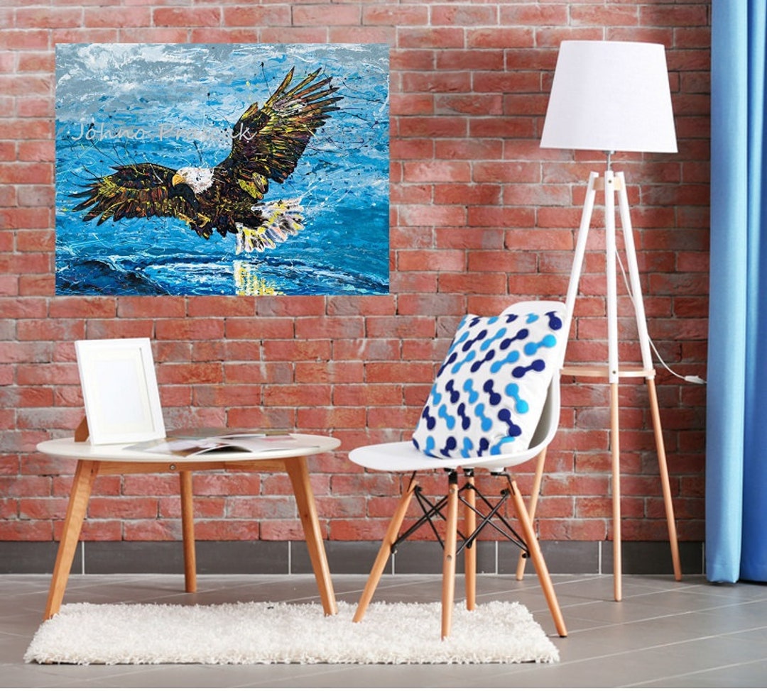 Bald Eagle Art, Bald Eagle Print, Wild Bird Art, Bird Print, Modern ...