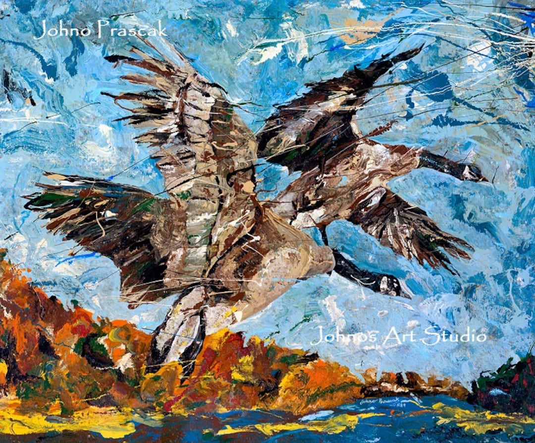 Bird Art, Geese Wall Art, Migration, Modern Bird Art, Pittsburgh Artist ...