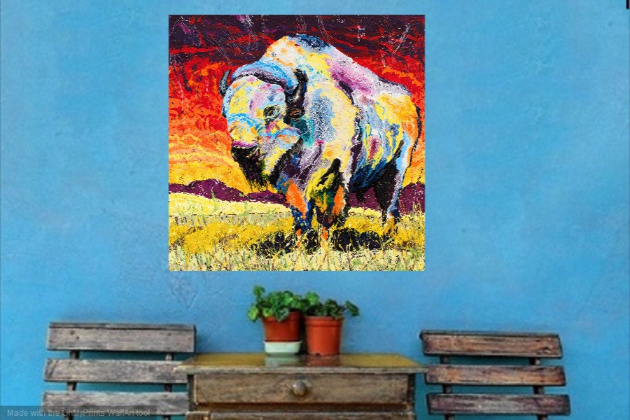 Native American Art, White Buffalo Art, Great Plains Buffalo, Bison ...