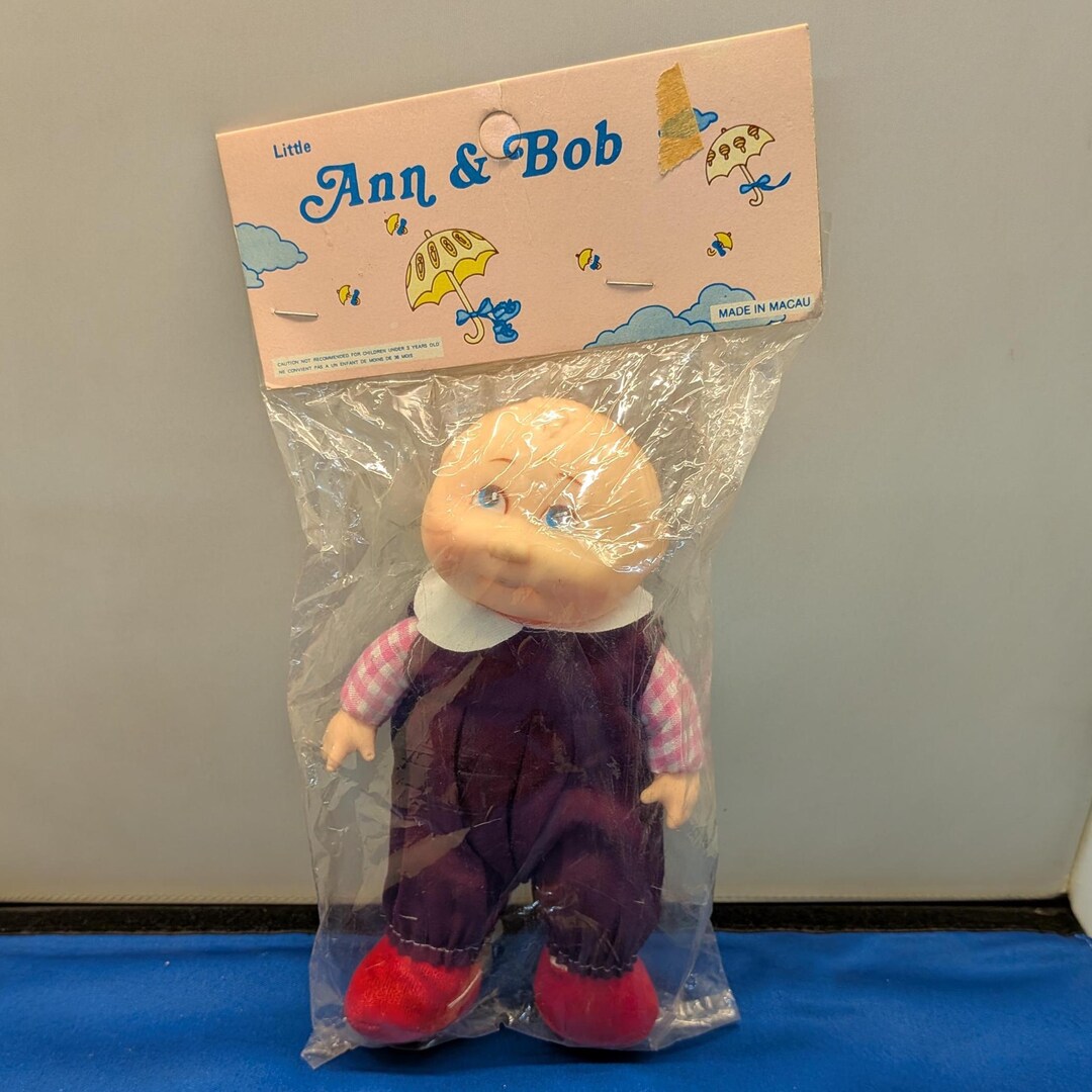 1980s Little Ann & Bob Cabbage Patch 7 Inch NEW Old Stock Knock-off Boy ...