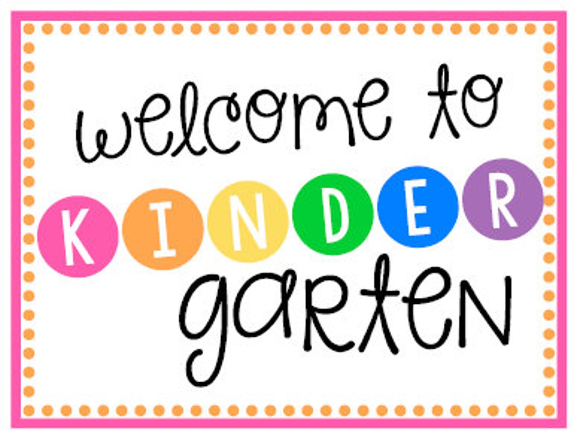 Welcome to Kindergarten tags/stickers INSTANT DOWNLOAD | Etsy