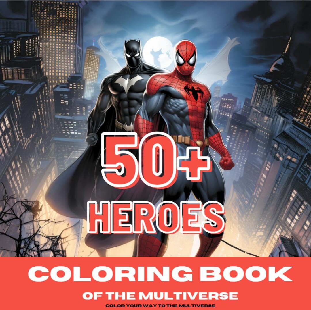 Coloring Book of the Multiverse – 100+ Superheroes to Color! - Etsy
