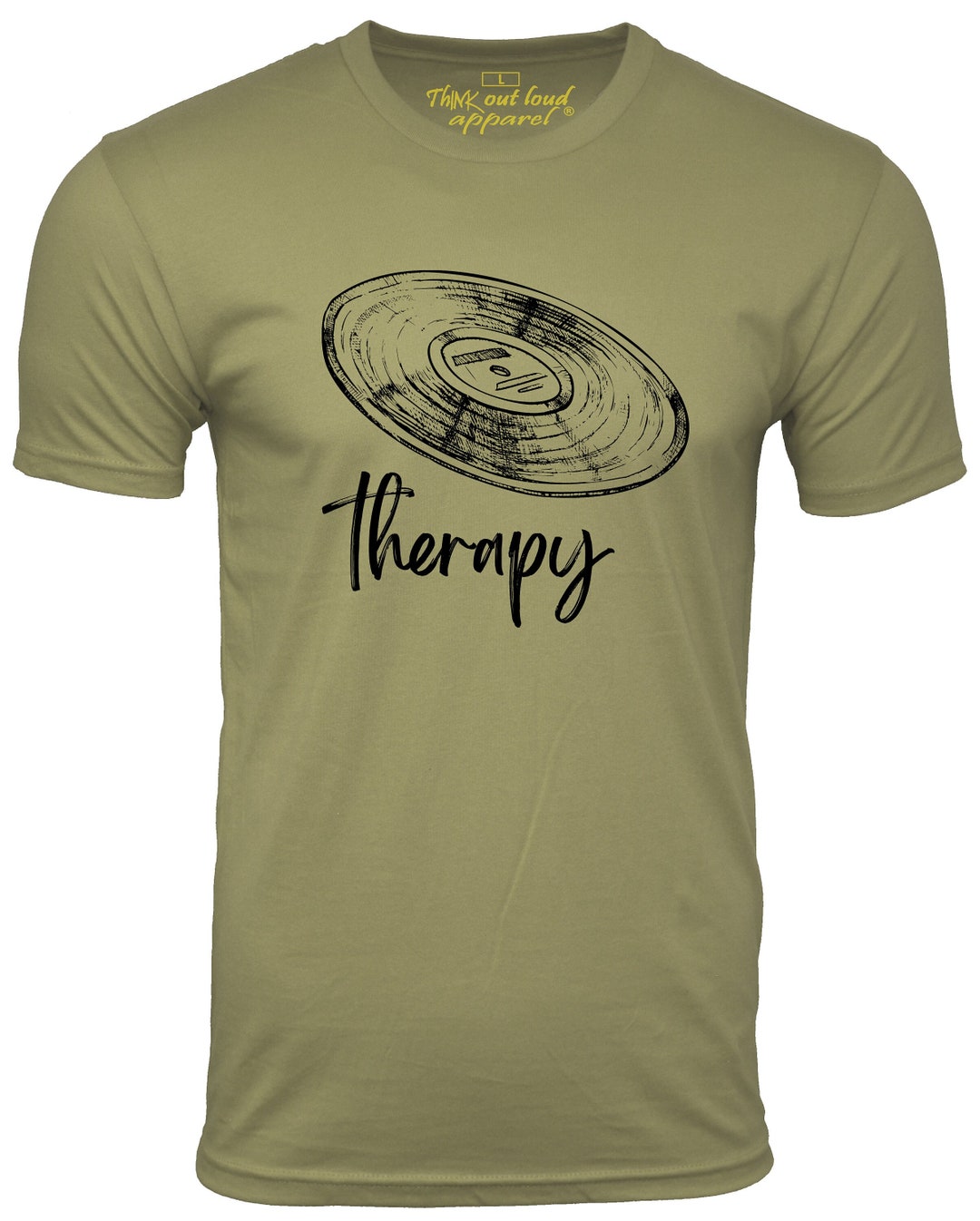 Music Therapy T-shirt Vinyl Record Graphic Tee Music Lover Gift Old ...