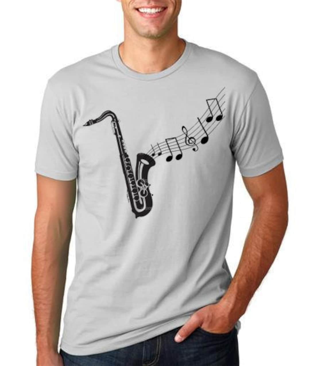 Sax Tshirt Cool Saxophone Musician T-shirt Screenprinted - Etsy