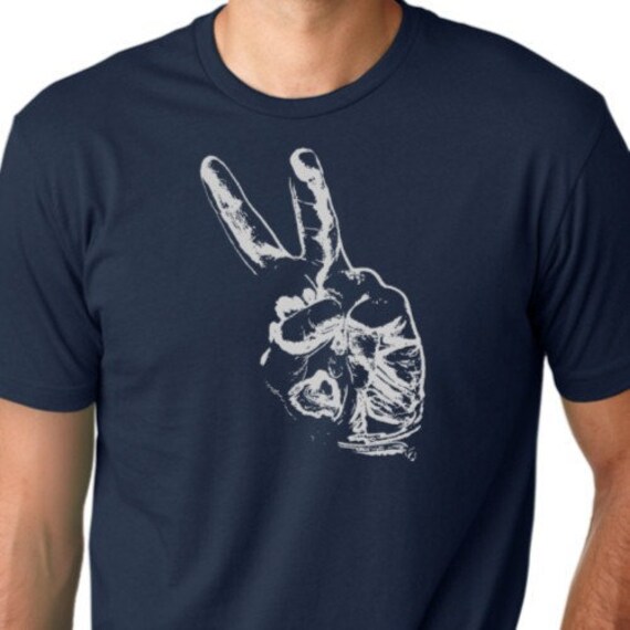 Peace Out Hand Sign T-shirt Artistic Design Graphic Tee | Etsy