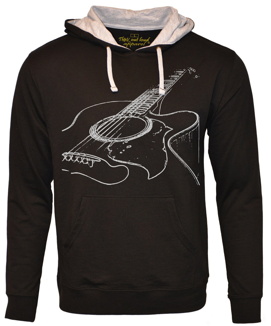 Acoustic Guitar French Terry Hoodie - Musician Gift - Etsy