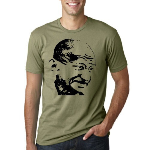 Gandhi Peace Activist Guys T-shirt Screenprinted Tee - Etsy