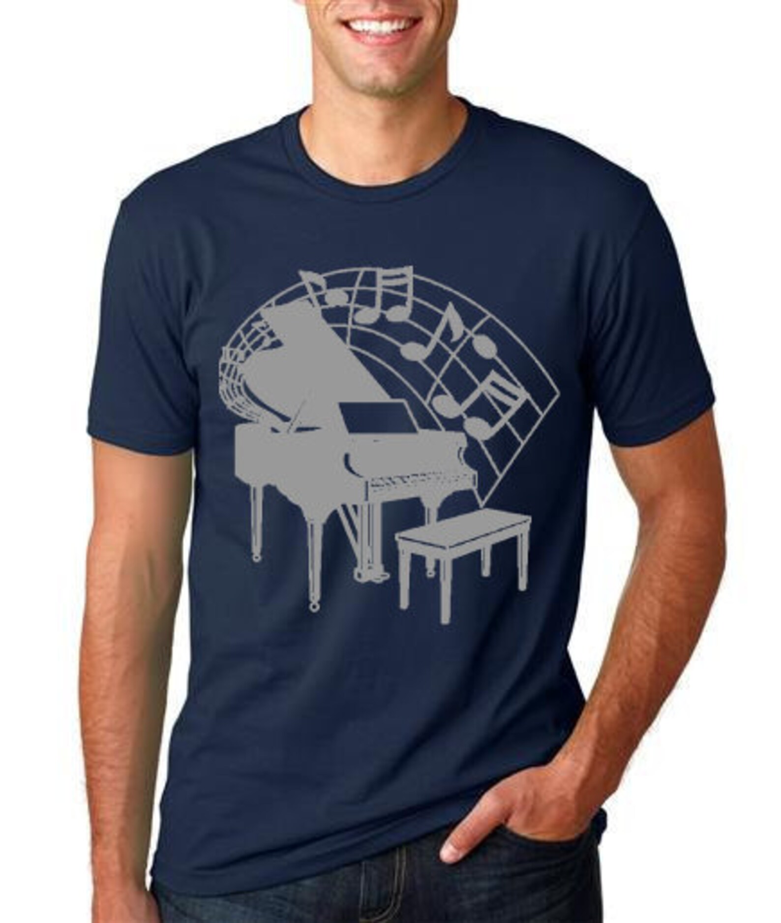 Piano T Shirt Cool Musician T-shirt Screenprinted Pianist Tee - Etsy