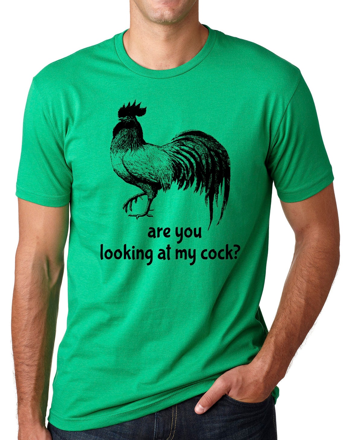 Are You Looking At My Cock Funny Rooster T Shirt Humor Tee Etsy