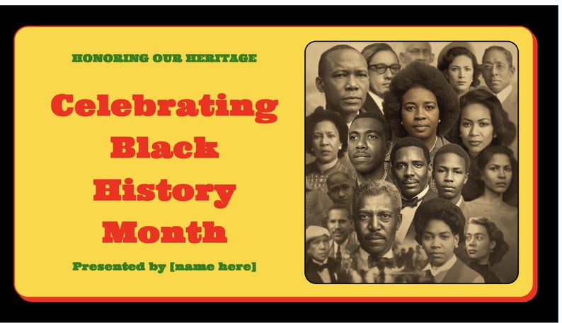 Black History Month Presentation Template - Etsy