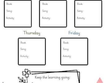 Blank Weekly Lesson Plan Calendar | Printable | Landscape | Weekly ...