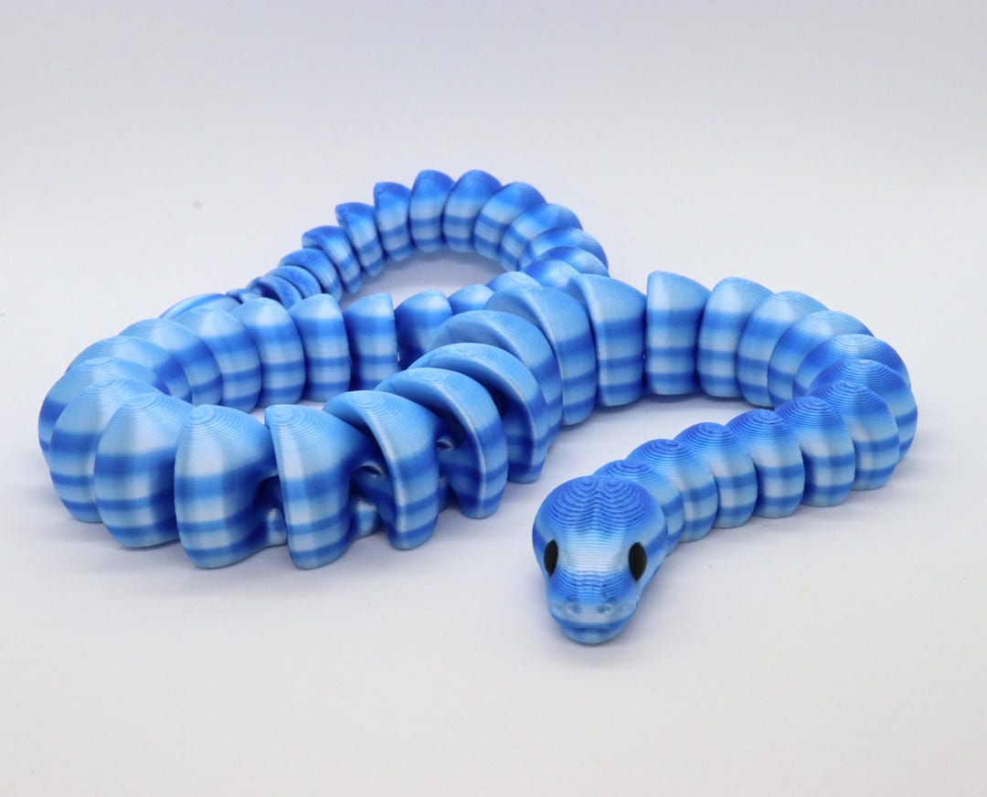 Blue Variegated Snake Wiggle Friend - Etsy