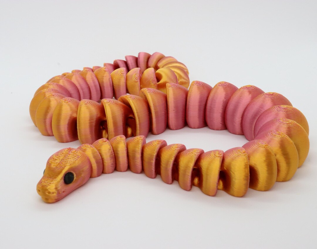 Orange and Pink Snake Wiggle Friend - Etsy