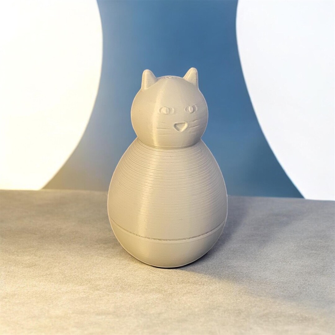 Mini Weeble Cat | 3D Printed PLA Toy | Desk Decor - Etsy