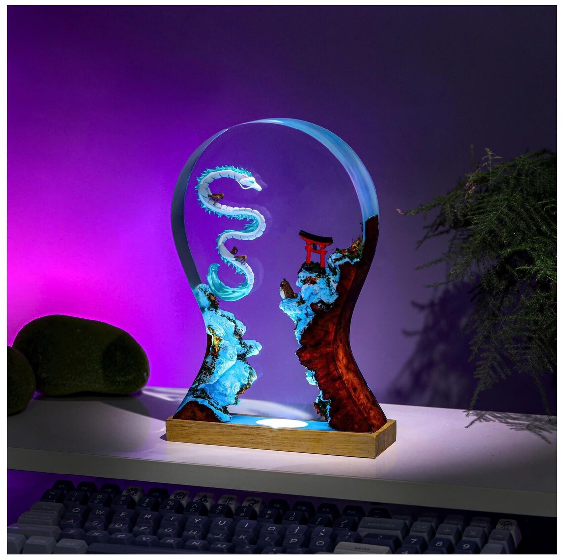 Mystery Dragon Headphone Stand and Night Lamp, Personalized Headphone ...