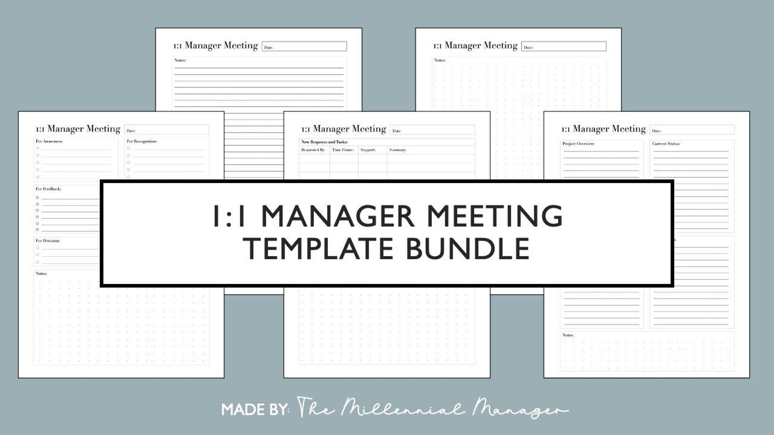 Manager 1:1 Meeting Prep Template | Digital Download | Organize Your ...