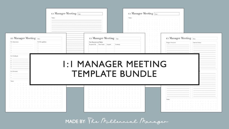 Manager 1:1 Meeting Prep Template | Digital Download | Organize Your ...