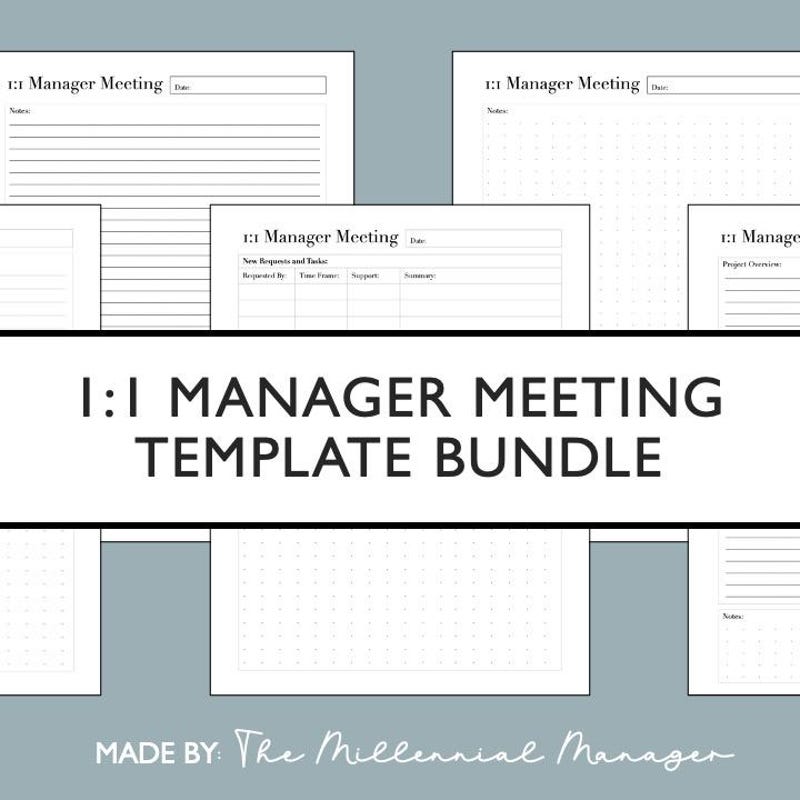 1:1 Onenote Templates - Etsy