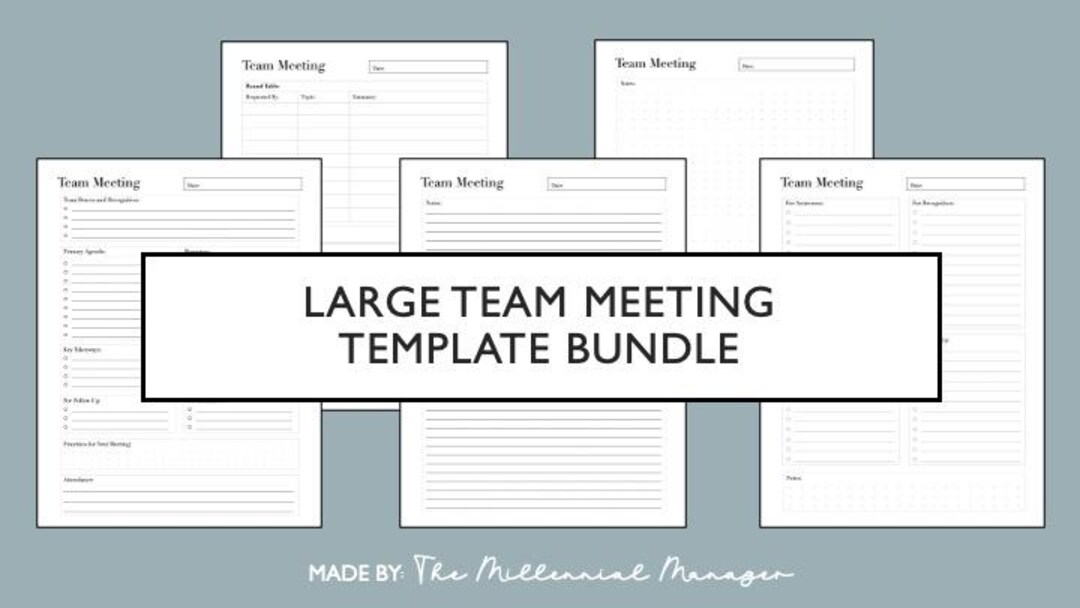 Team Meeting Prep Template: Large Group Organization (digital Download ...