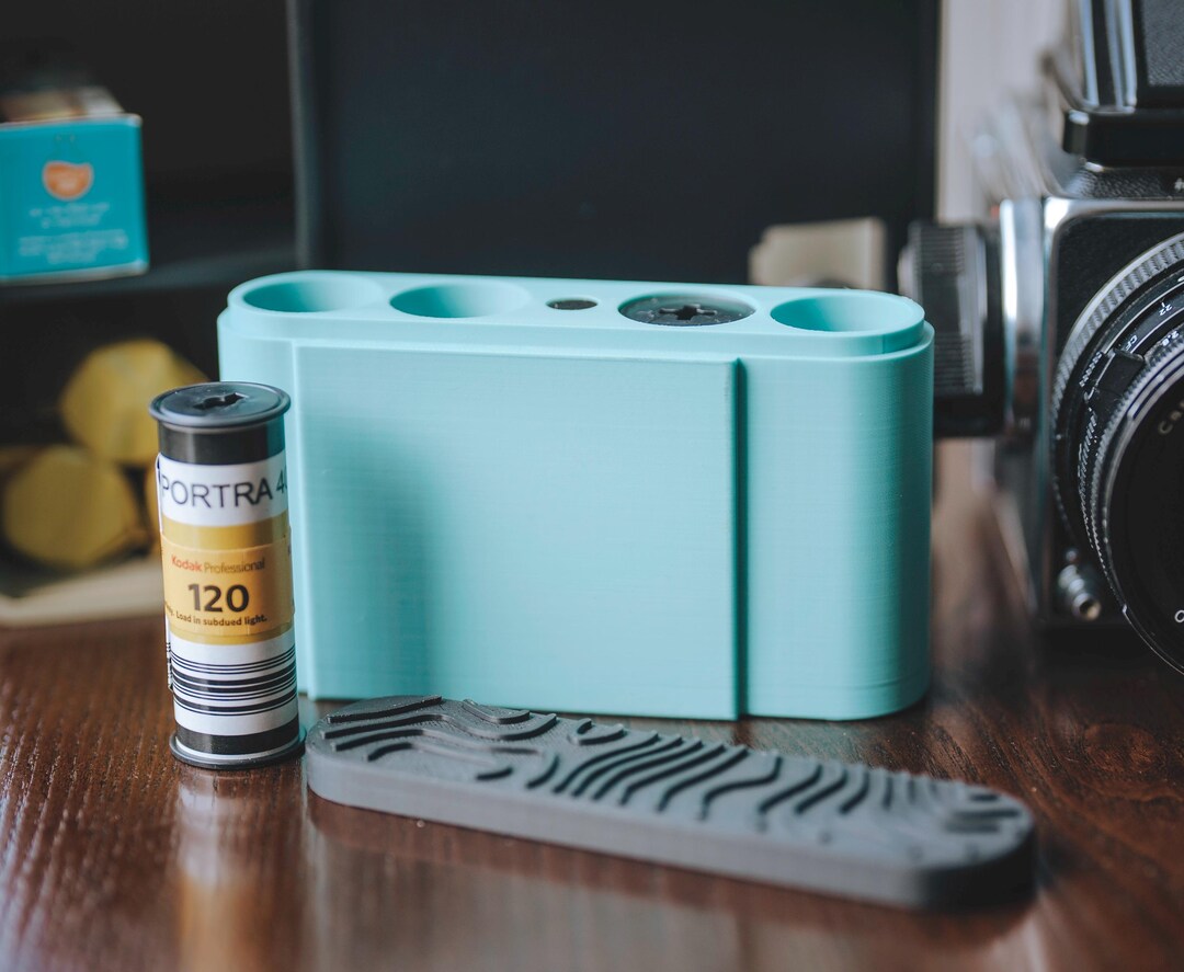 Travel Film Canister With Dark Slide Holder for 4 Rolls of 120mm Film ...