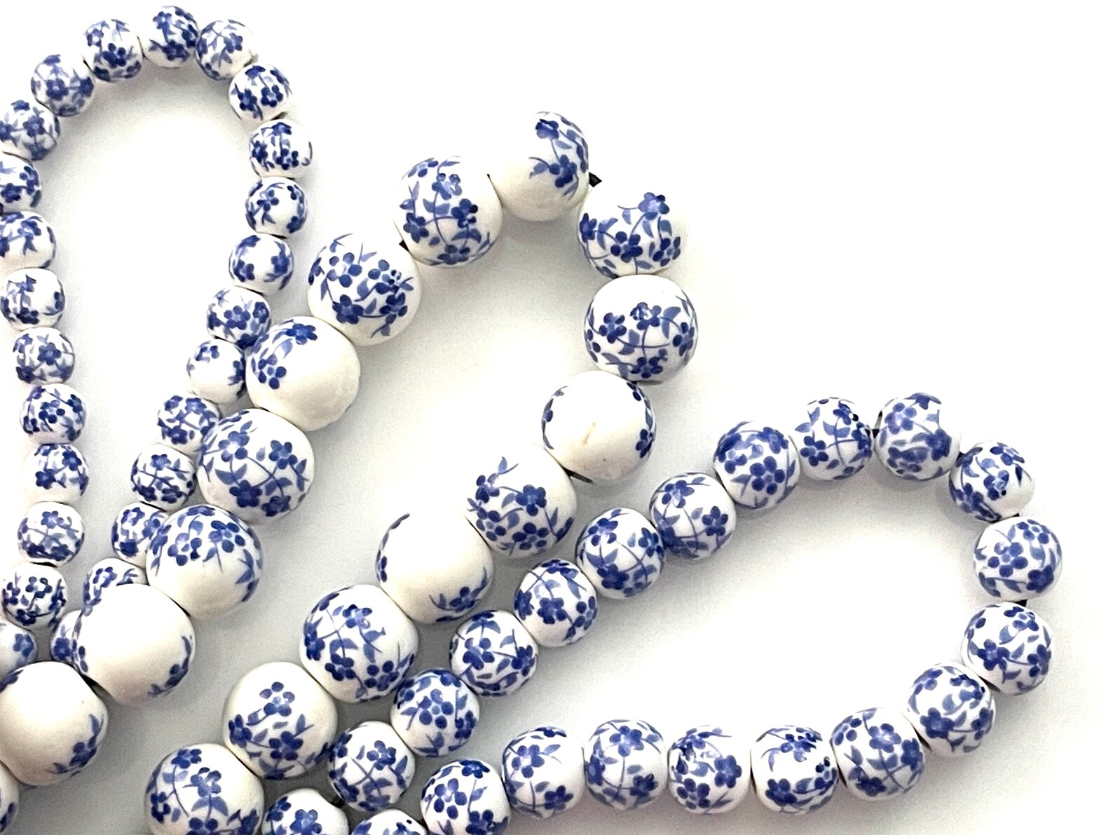 50 Pcs Blue & White Porcelain Beads for Jewelry Making 6mm - Etsy
