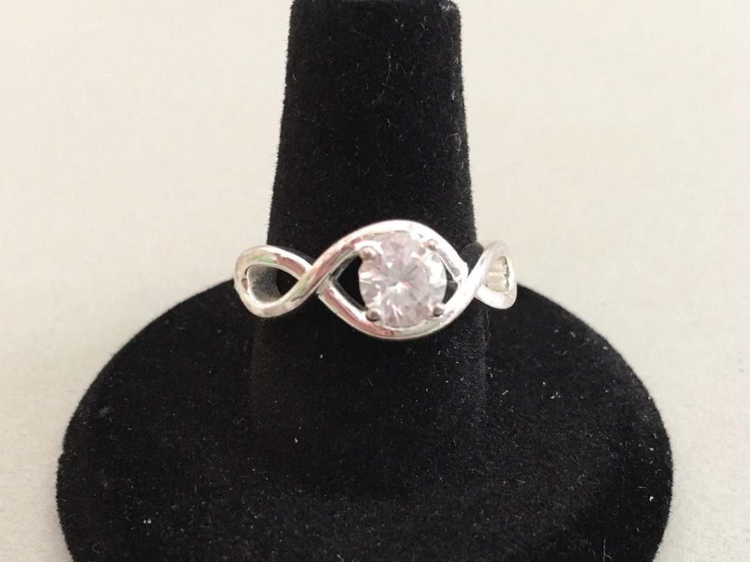 Fake Engagement Ring, Size 7 Vintage Ring, Vintage Jewelry, Rhinestone ...