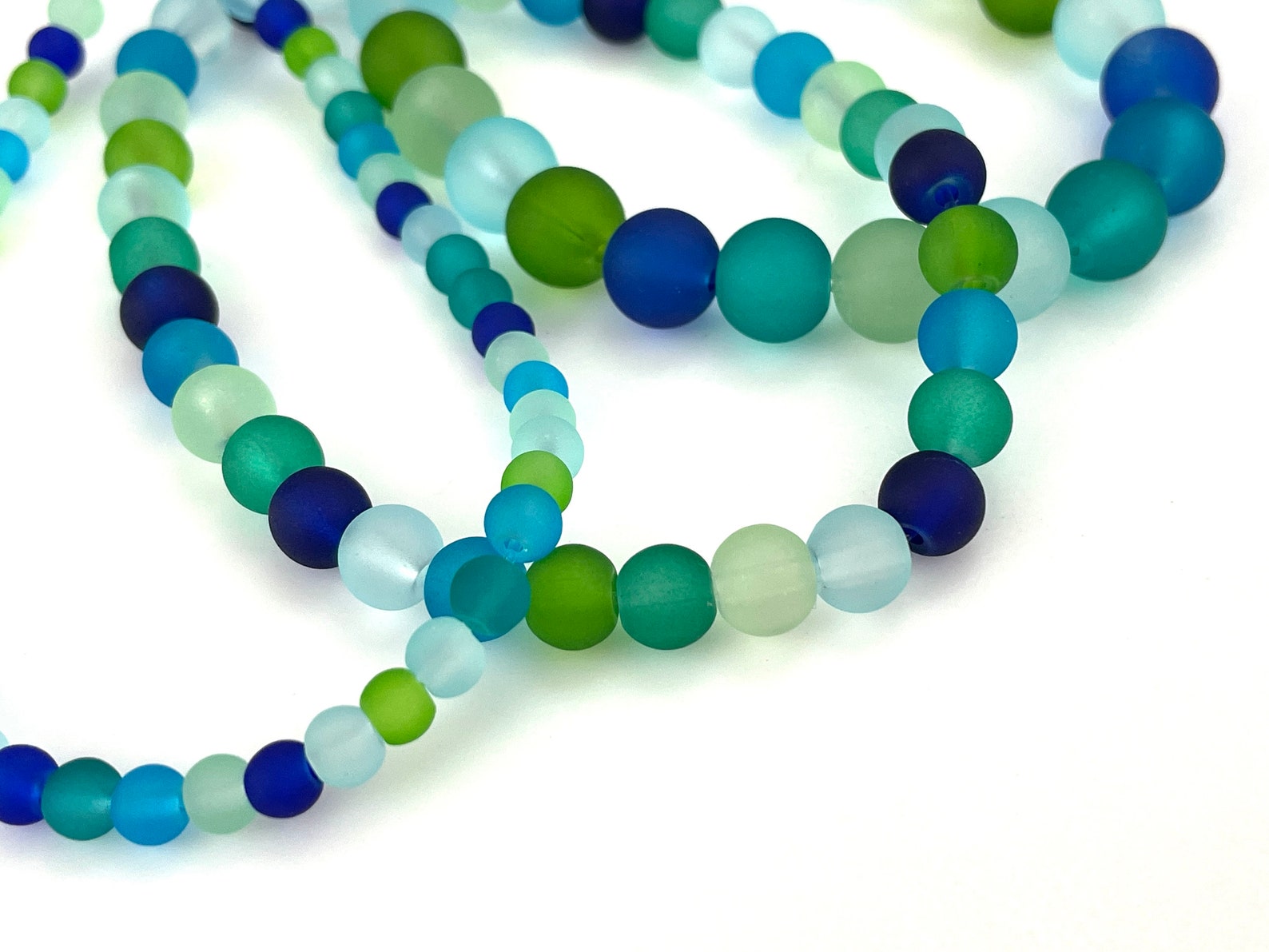 50 Pcs Assorted Frosted Glass Beads for Jewelry Making 4mm - Etsy