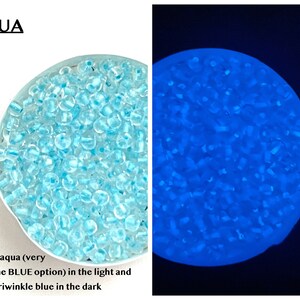10 Gr Glow in the Dark Seed Beads for Jewelry Making, 3mm Color Lined ...