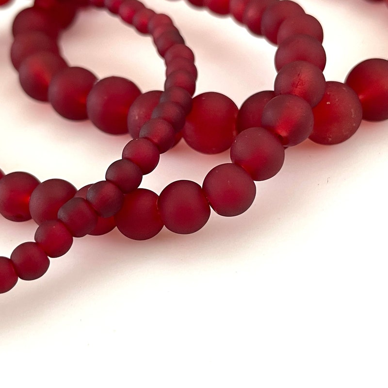 Dark Red Beads for Necklace - Etsy
