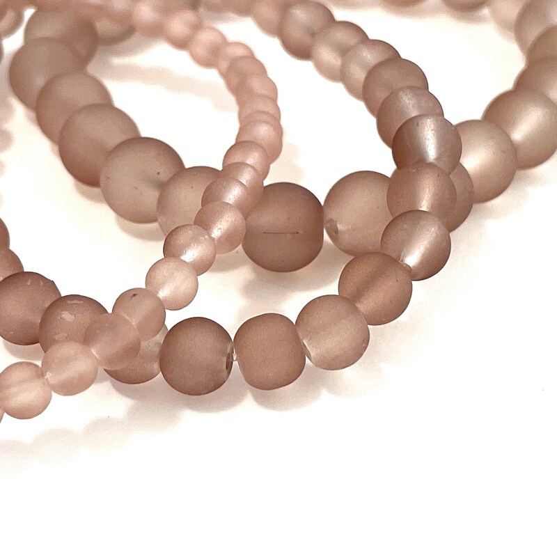 4mm Brown Sea Glass Beads - Etsy