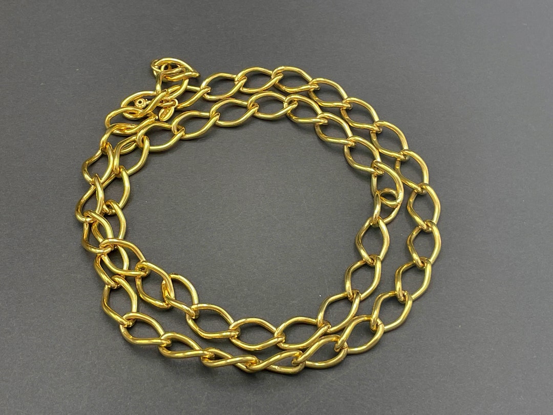 Monet Gold Chain Necklace, 70s Vintage Jewelry, 1970s Monet Jewelry ...