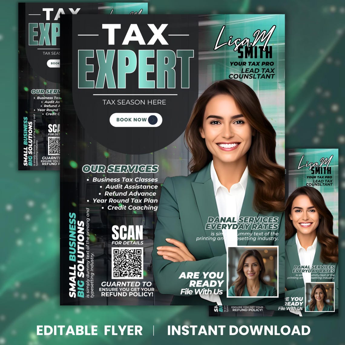 Tax Refund Flyer Template, Tax Flyer, Modern Tax Season Flyer, Editable ...