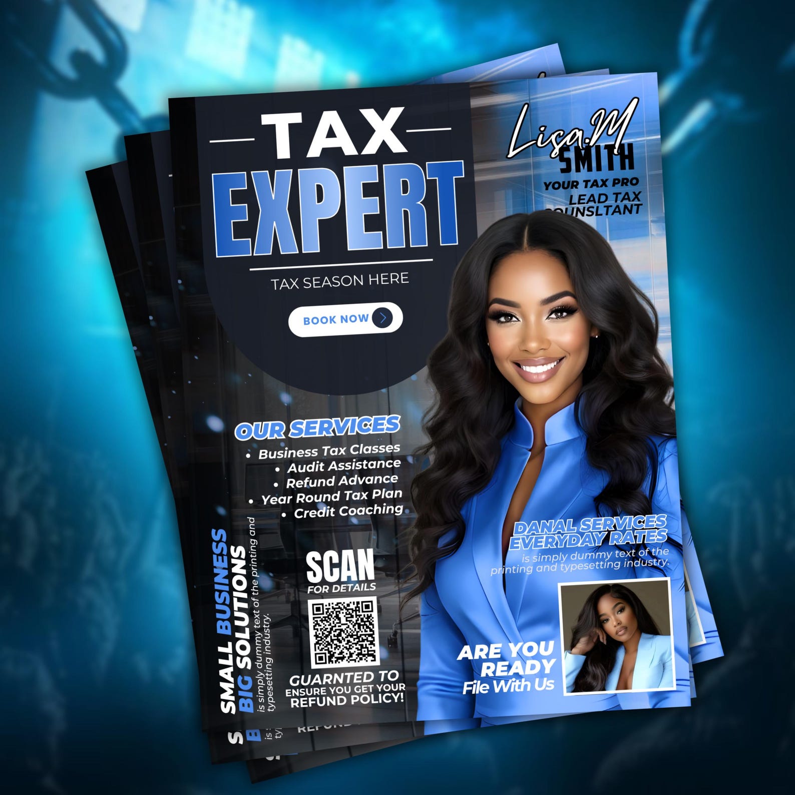 Tax Refund Flyer Template, Tax Flyer, Modern Tax Season Flyer, Editable ...