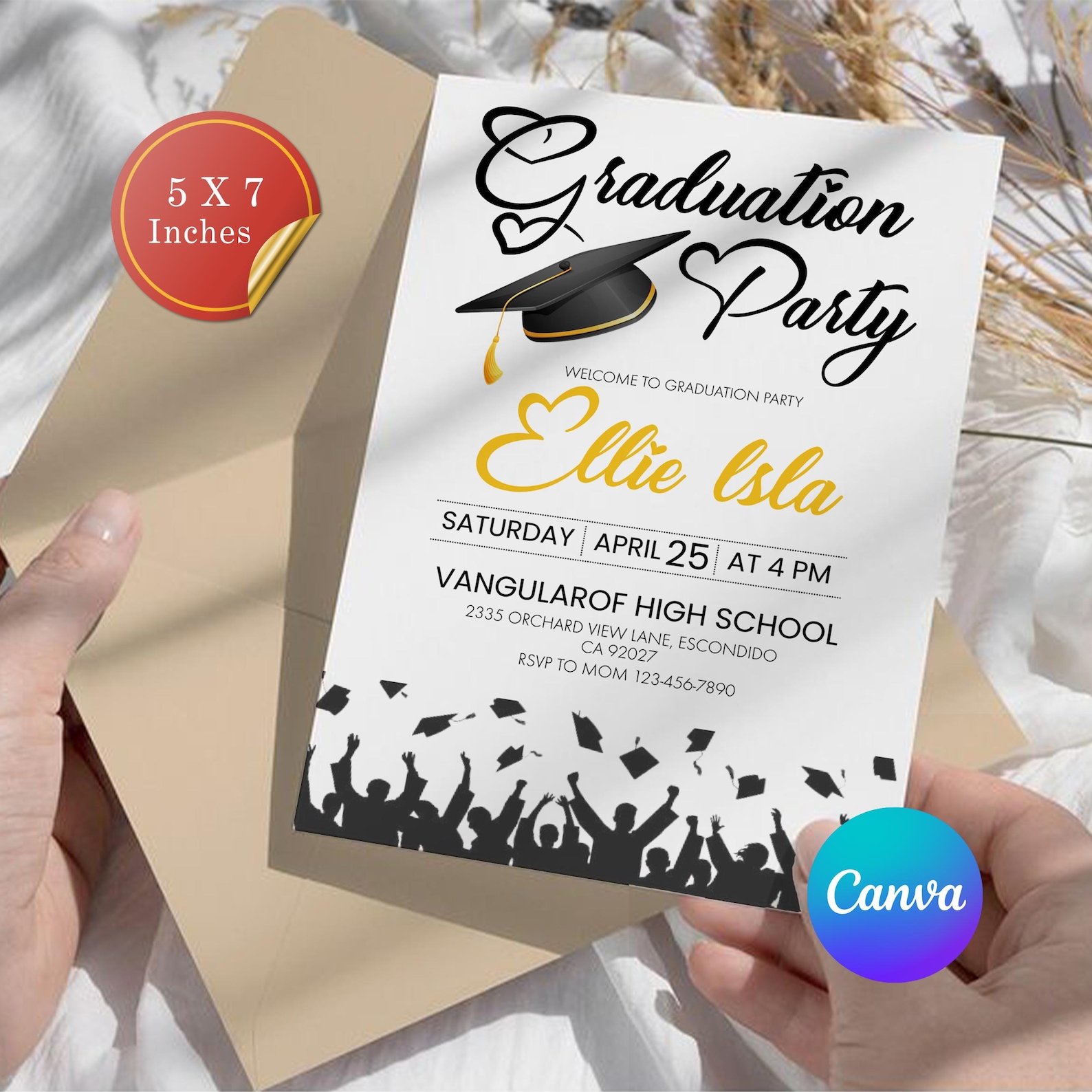 Graduation Party Invitation, Graduation Invitation, Digital Graduation ...