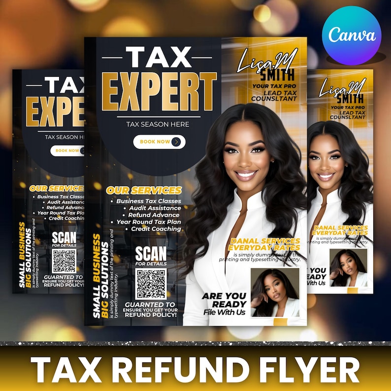 Tax Refund Flyer Template, Tax Flyer, Modern Tax Season Flyer, Editable ...