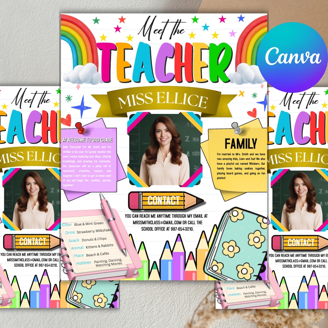 Meet the Teacher Classroom, Teacher Introduction, Back to School ...