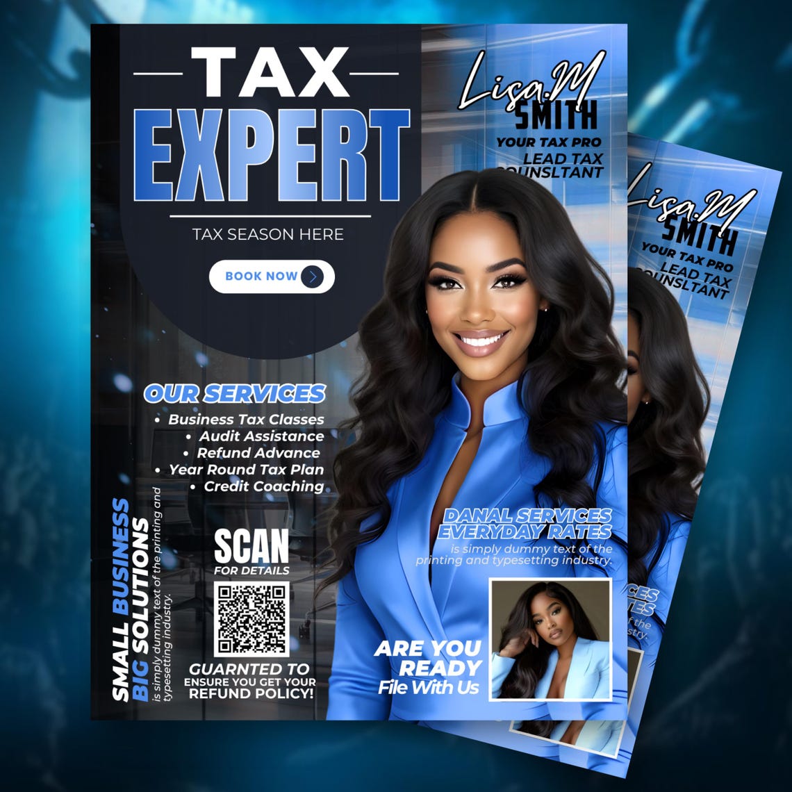 Tax Refund Flyer Template, Tax Flyer, Modern Tax Season Flyer, Editable ...