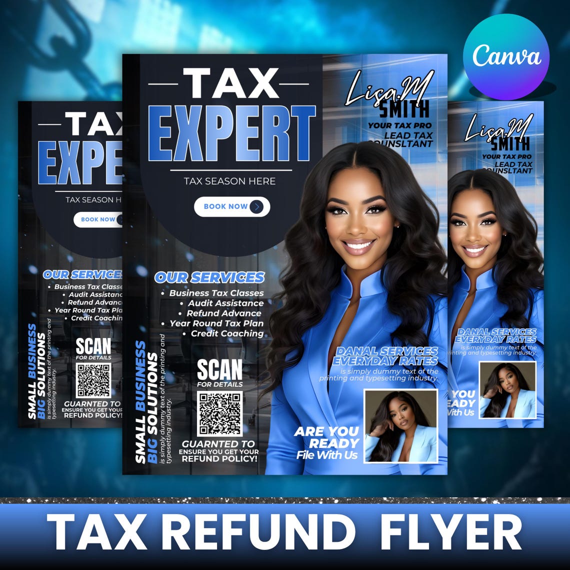 Tax Refund Flyer Template, Tax Flyer, Modern Tax Season Flyer, Editable ...