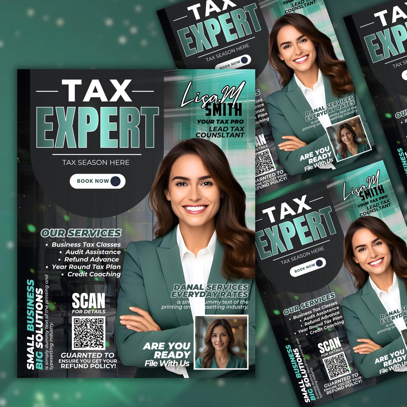 Tax Refund Flyer Template, Tax Flyer, Modern Tax Season Flyer, Editable ...