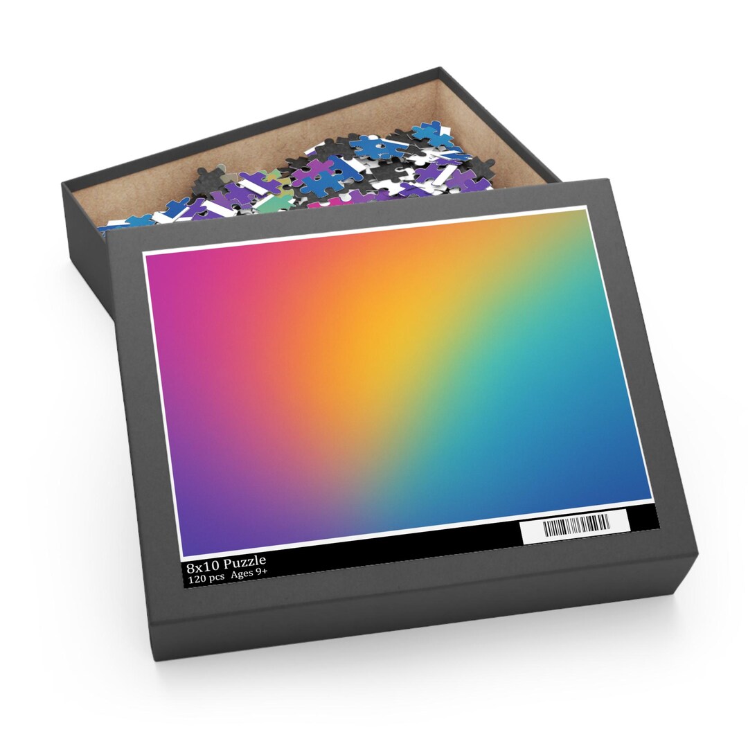 Colorful Gradient Jigsaw Puzzle – 120/252/500 Pieces, Vibrant Abstract ...
