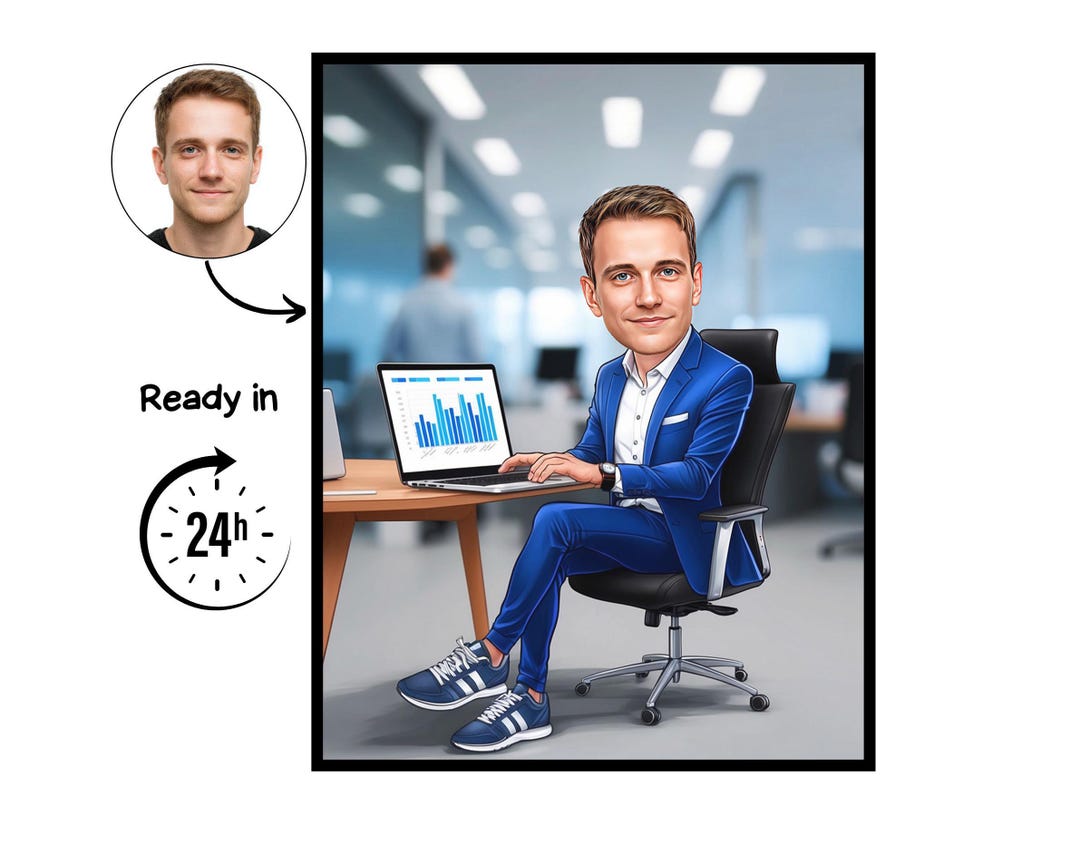 Data Scientist Cartoon Portrait, Data Scientist Gift, Custom Data ...