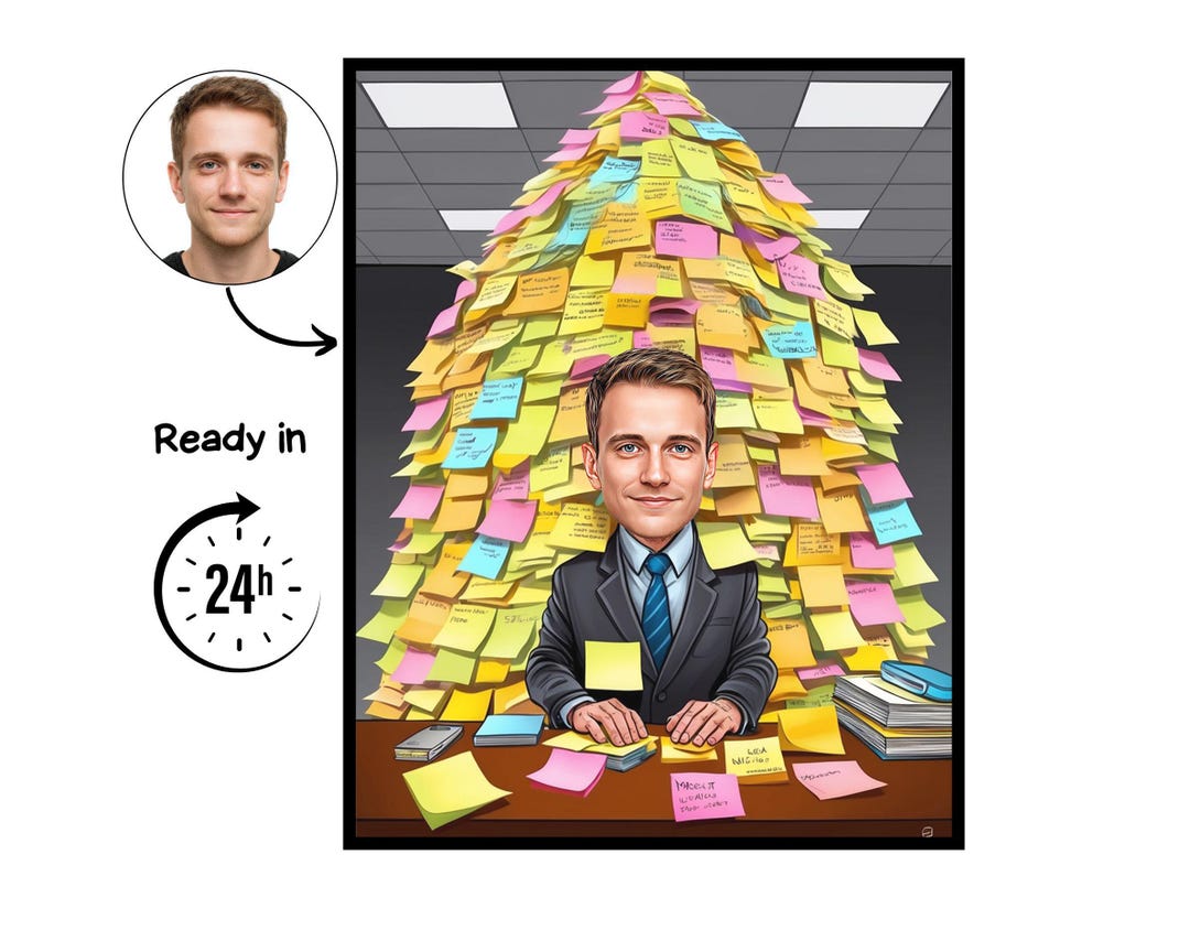 Project Manager Cartoon Portrait, Project Manager Gift, Custom Project ...