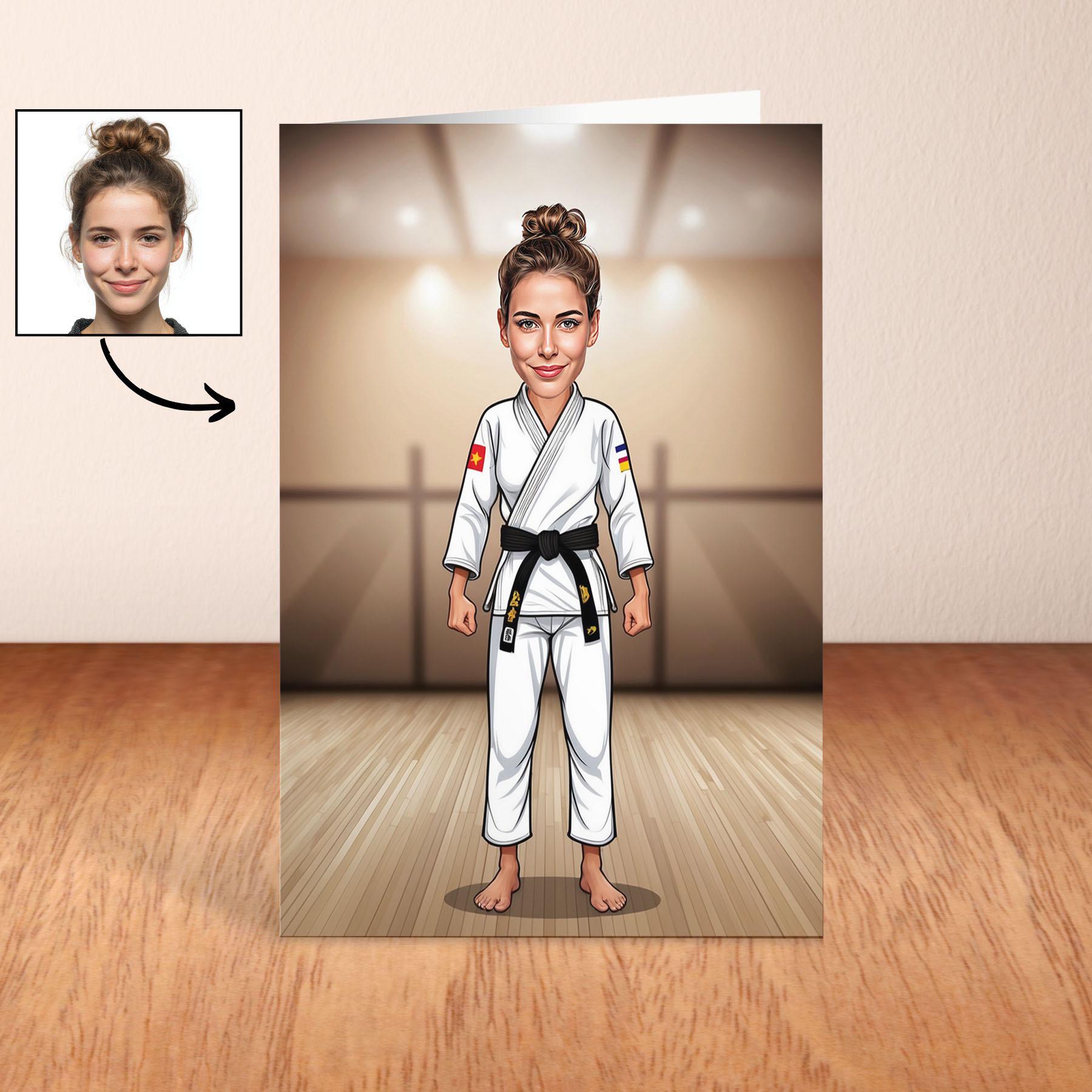 Judo Cartoon Portrait, Judo Gift, Custom Judo Caricature, Judo ...