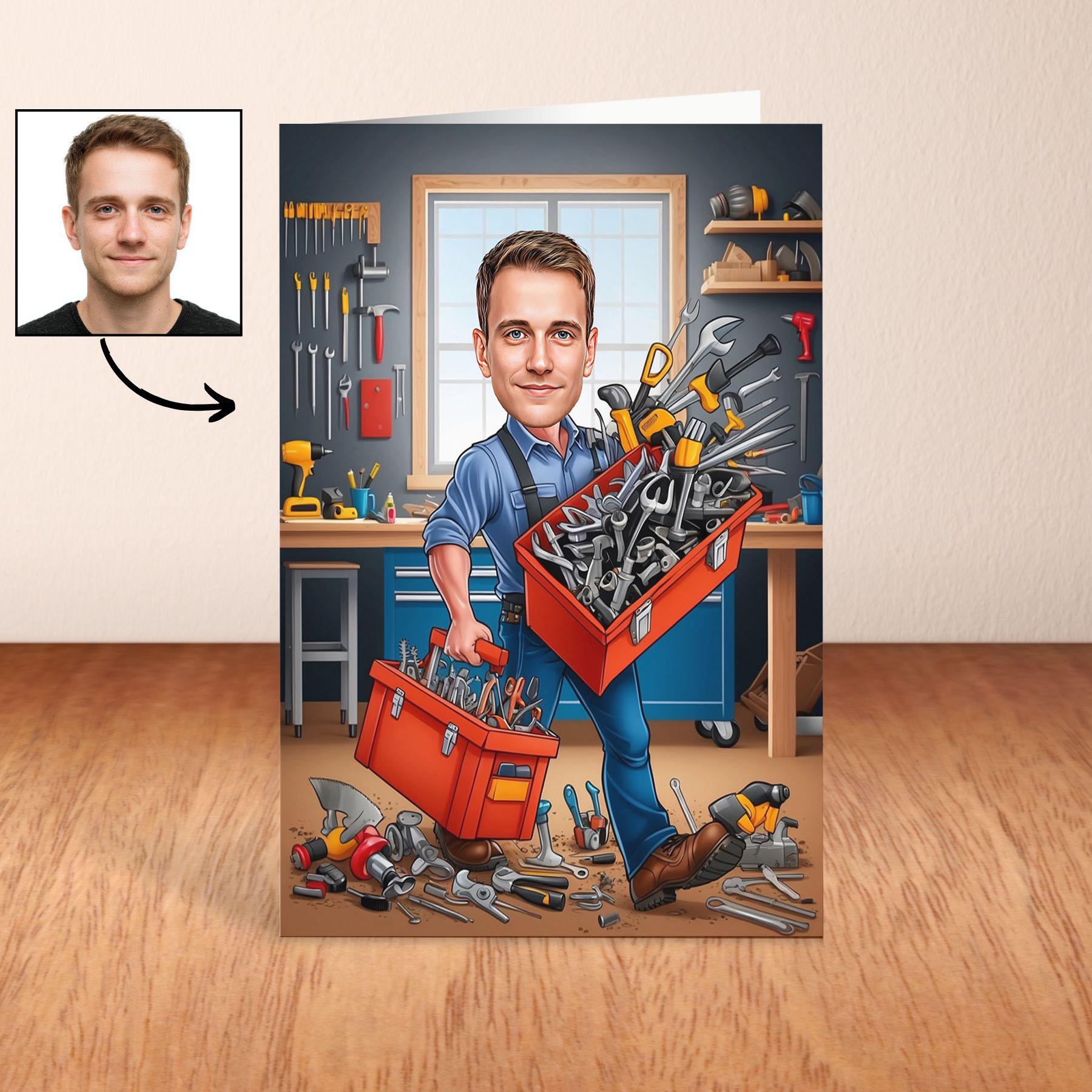 Handyman Cartoon Portrait, Handyman Gift, Custom Handyman Caricature ...